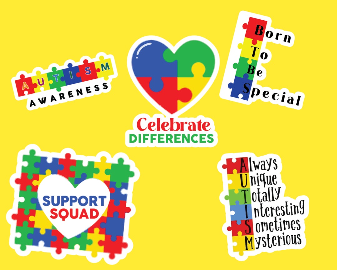 Autism Awareness Photo Booth Props, Instant Download Photo Booth Props ...