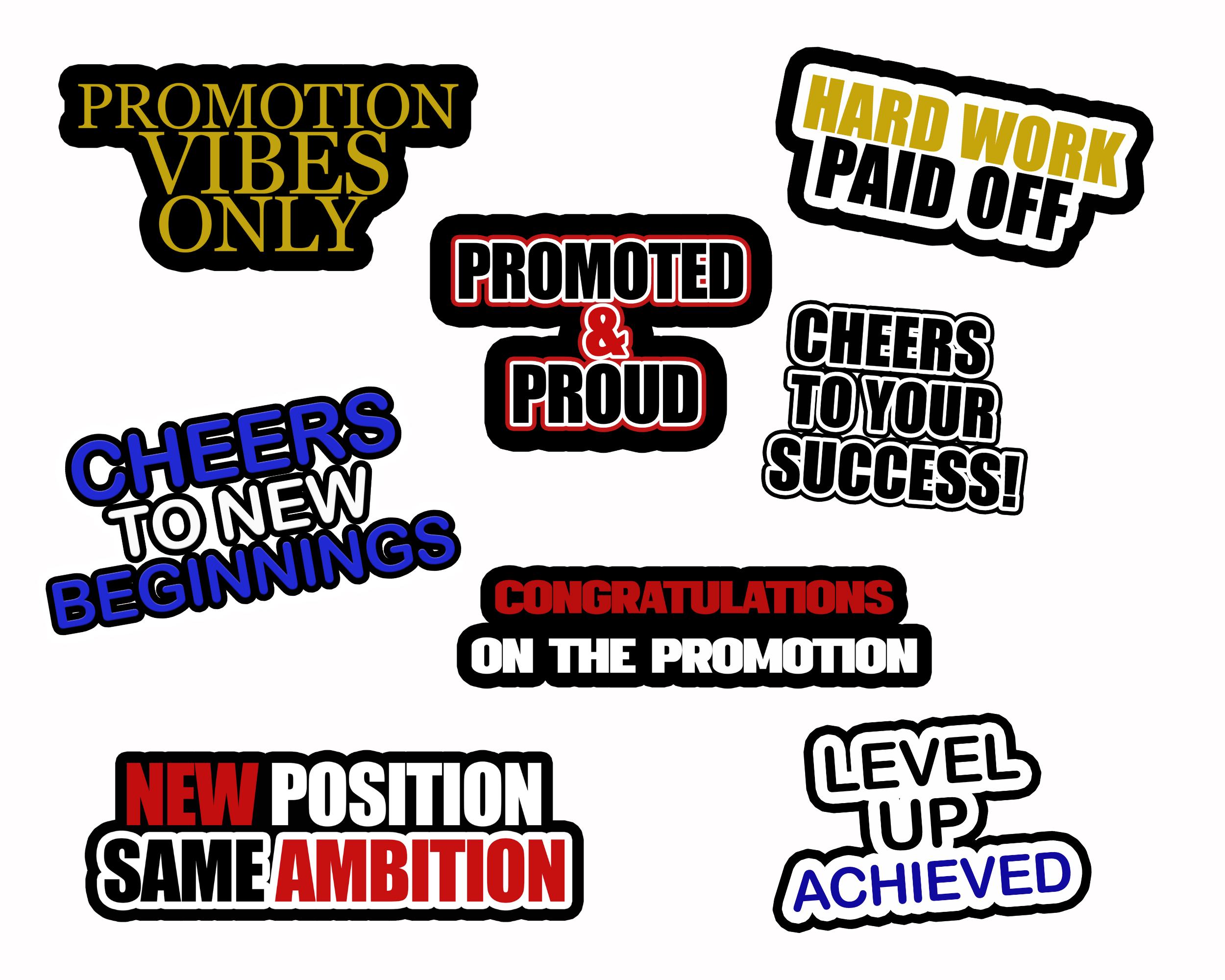 Job Promotion Photo Booth Props | Office Party Printables ...