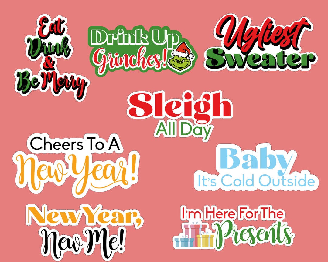 Christmas Photo Booth Props PNG, Instant Download Photo Booth Props ...