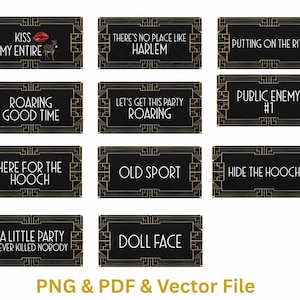 Roaring 20's Party Signs | Party Decorations | Harlem Nights | Photo ...