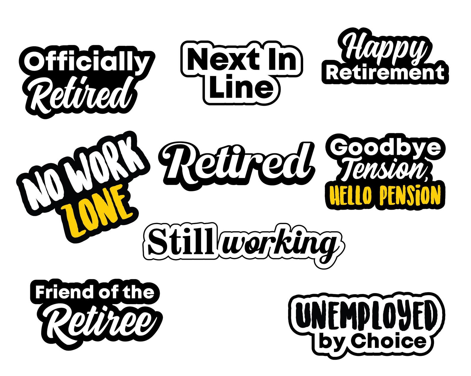 Retirement Photo Booth Props PNG, Photo Booth Props, Digital Photo ...