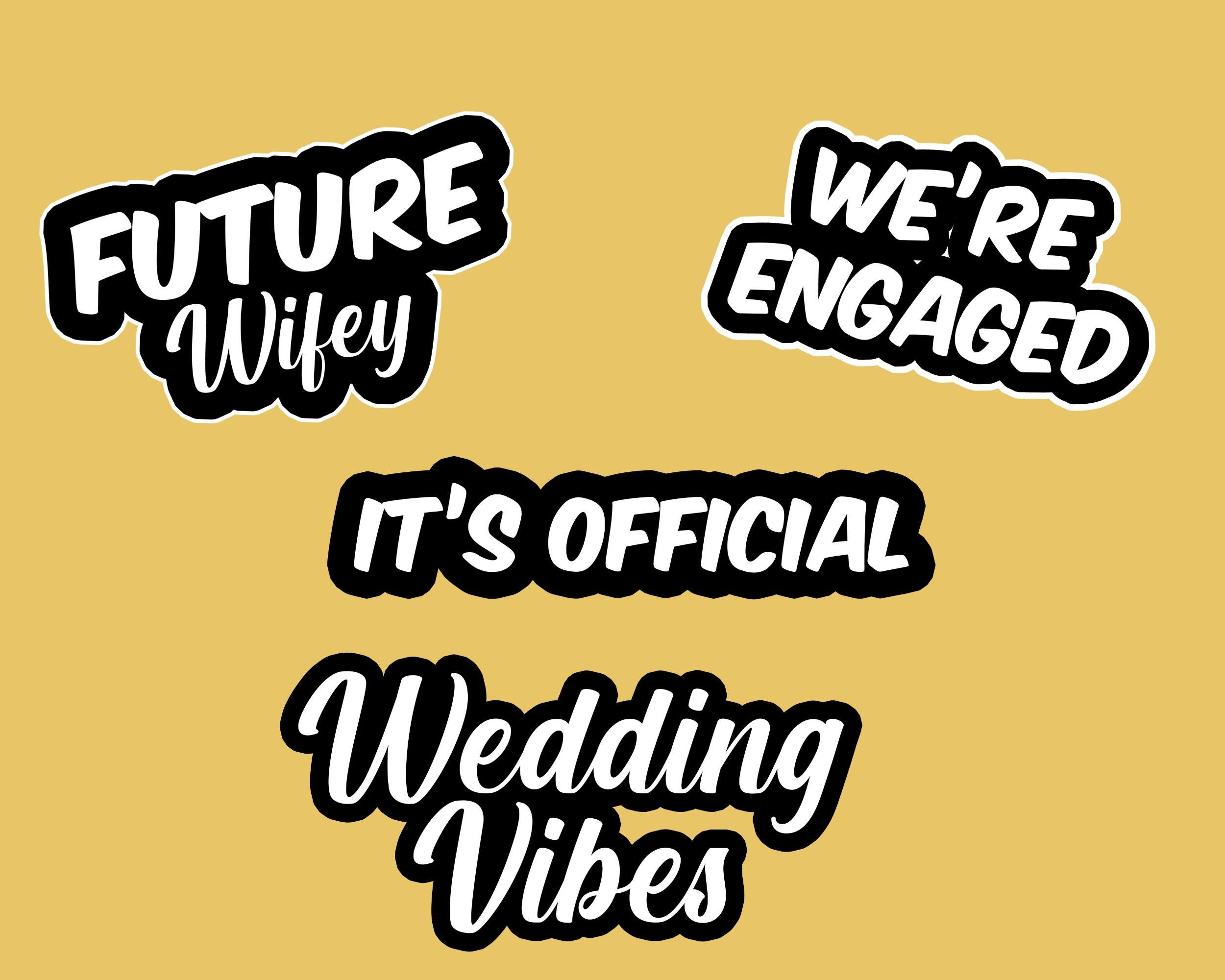 4 Black and White Wedding Digital Photo Booth Props PNG, Instant ...