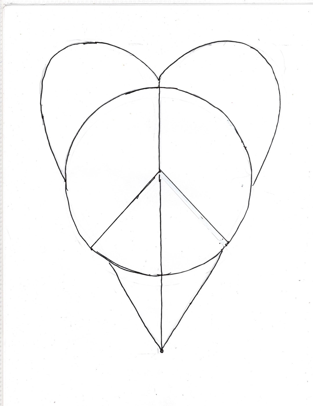 TEMPLATE Heart & Peace Sign - Etsy