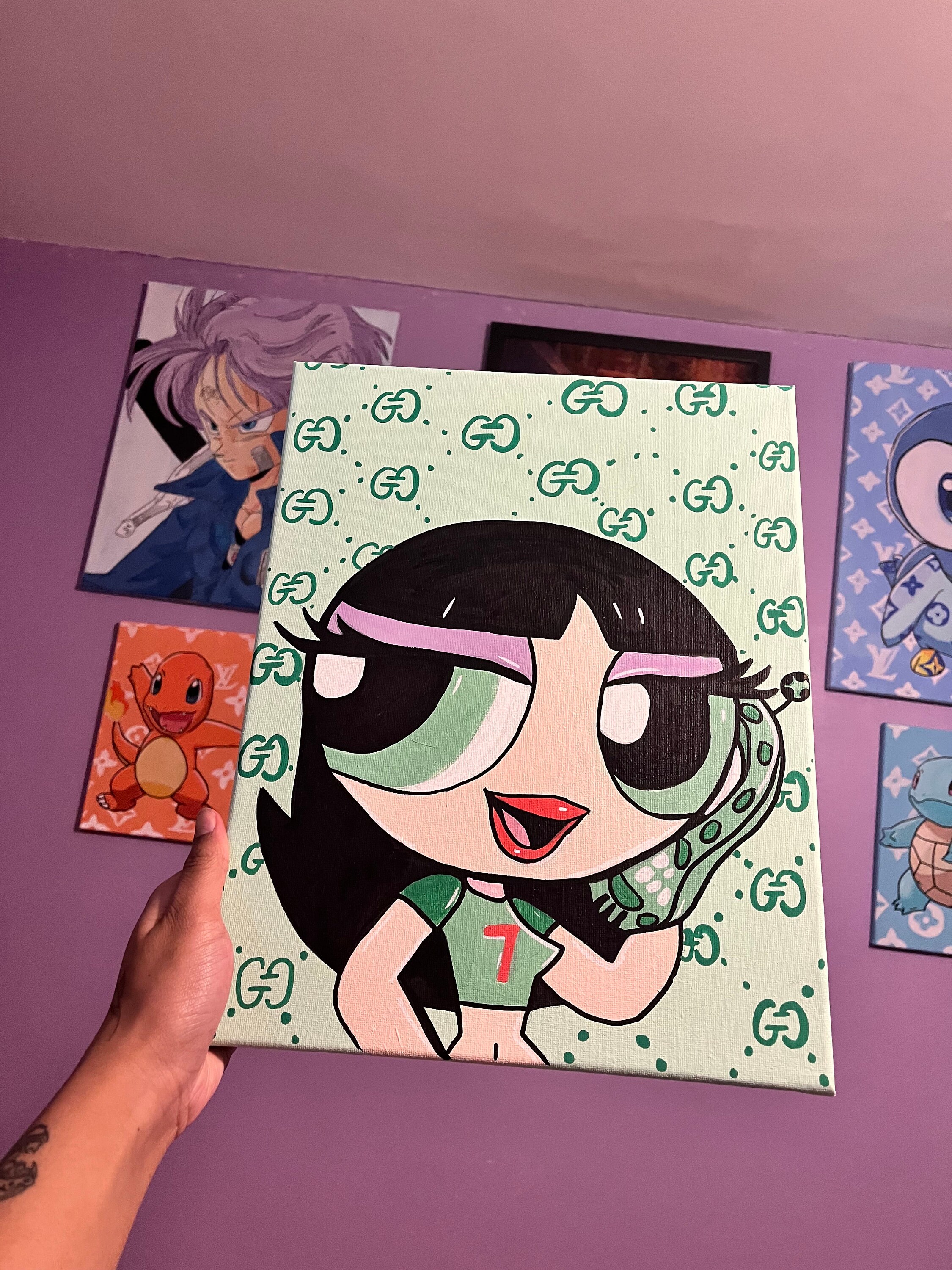 Powerpuff Girls X Gucci Painting Buttercup - Etsy