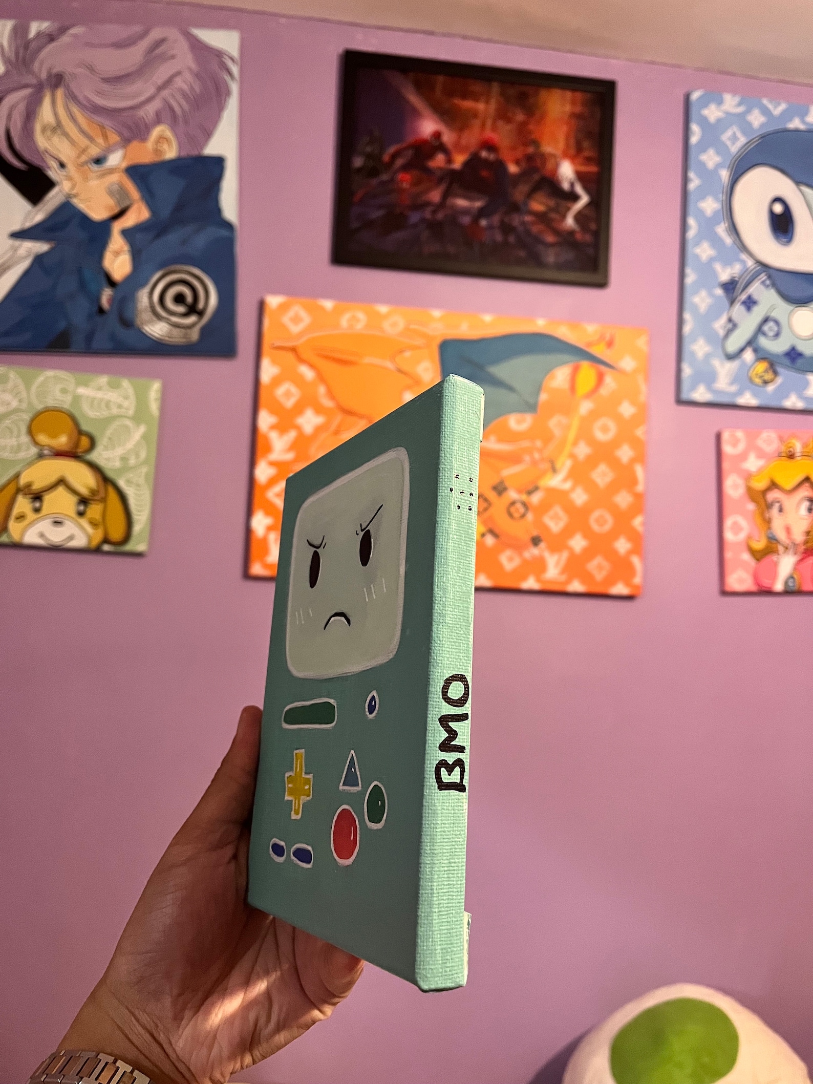 Adventure Time Painting BMO ANGRY - Etsy