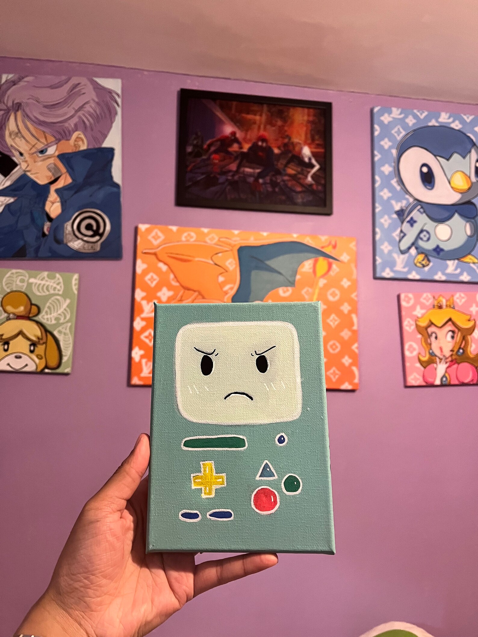Adventure Time Painting BMO ANGRY - Etsy