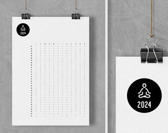 ROLLERBLADING 2024 Calendar Progress Tracker Printable PDF - Etsy
