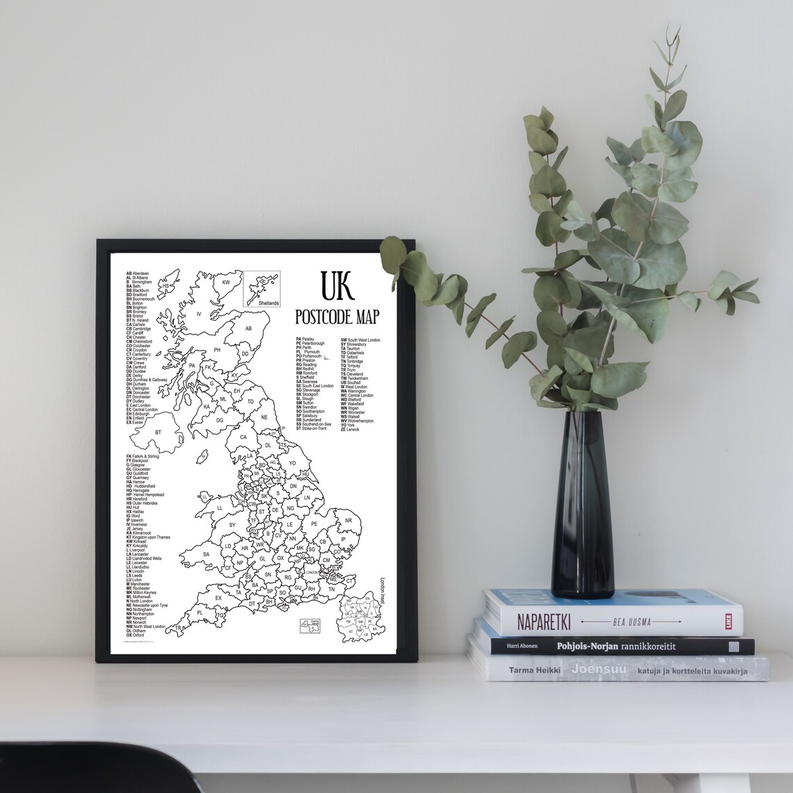 UK Postcode Map for Sales Tracking | Digital Download - Etsy UK