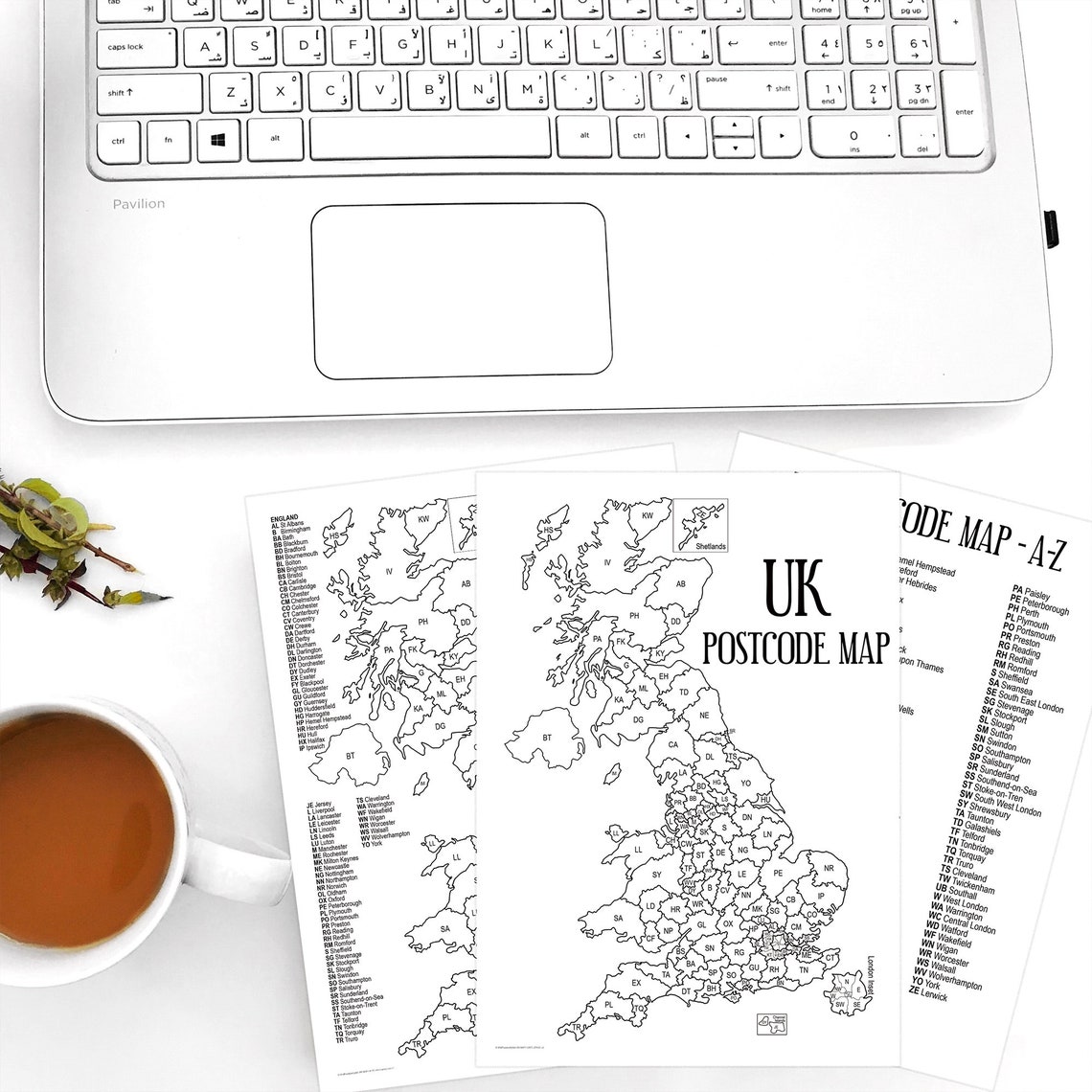 UK Postcode Map for Sales Tracking | Digital Download - Etsy UK