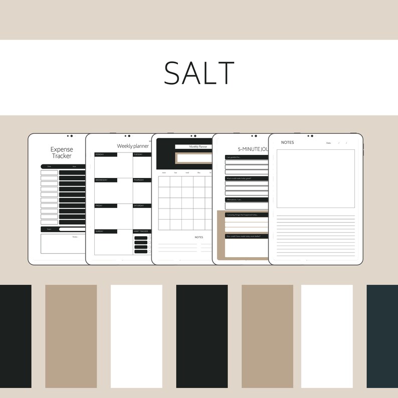 Goodnotes Template Kit Neutral, Digital Planner for Note Taking ...
