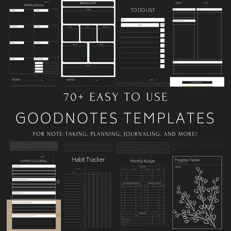 Goodnotes Template Kit Neutral, Digital Planner for Note Taking ...