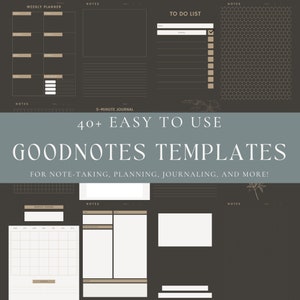 Goodnotes Template Kit, Digital Planner for Note Taking, Organize ...