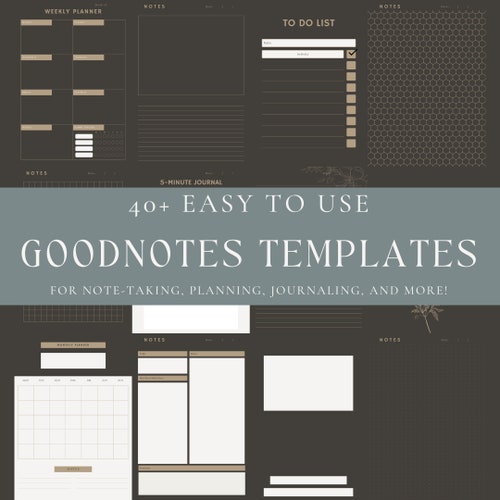 Goodnotes Template Kit Digital Planner for Note Taking - Etsy