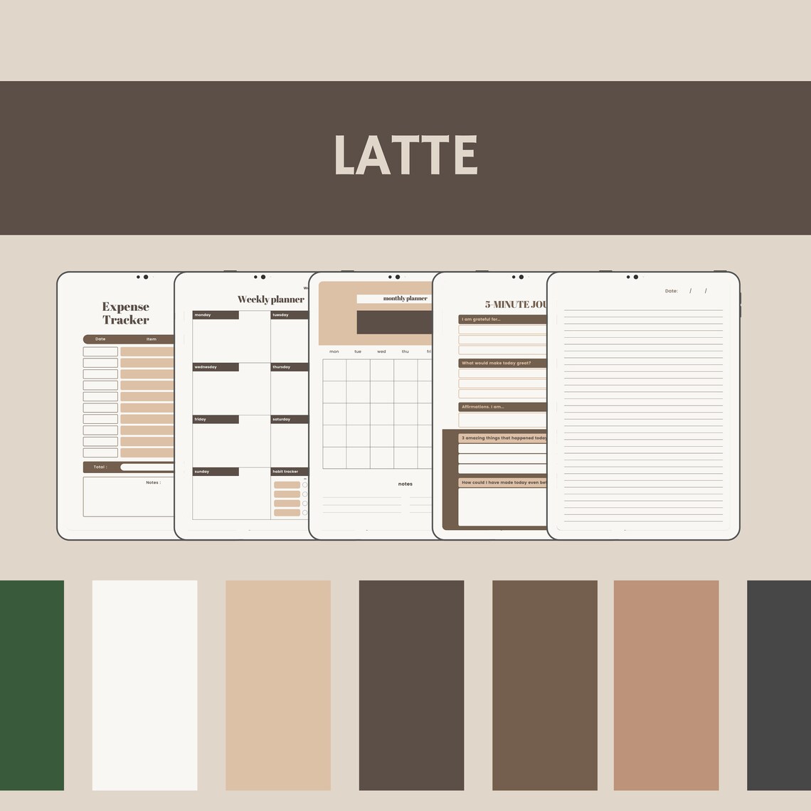 Goodnotes Template Kit Neutral, Digital Planner for Note Taking ...