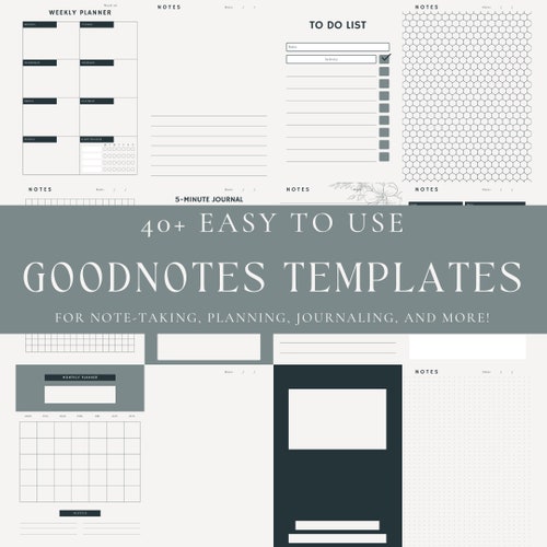 Goodnotes Template Kit Neutral Digital Planner for Note - Etsy