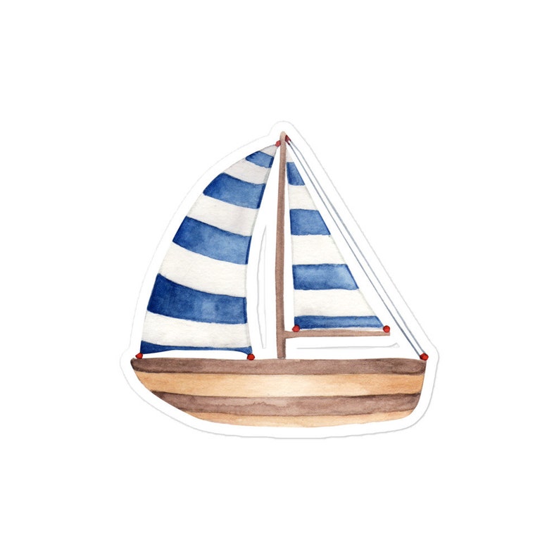 Cute Sailboat // Bubble-free Stickers - Etsy