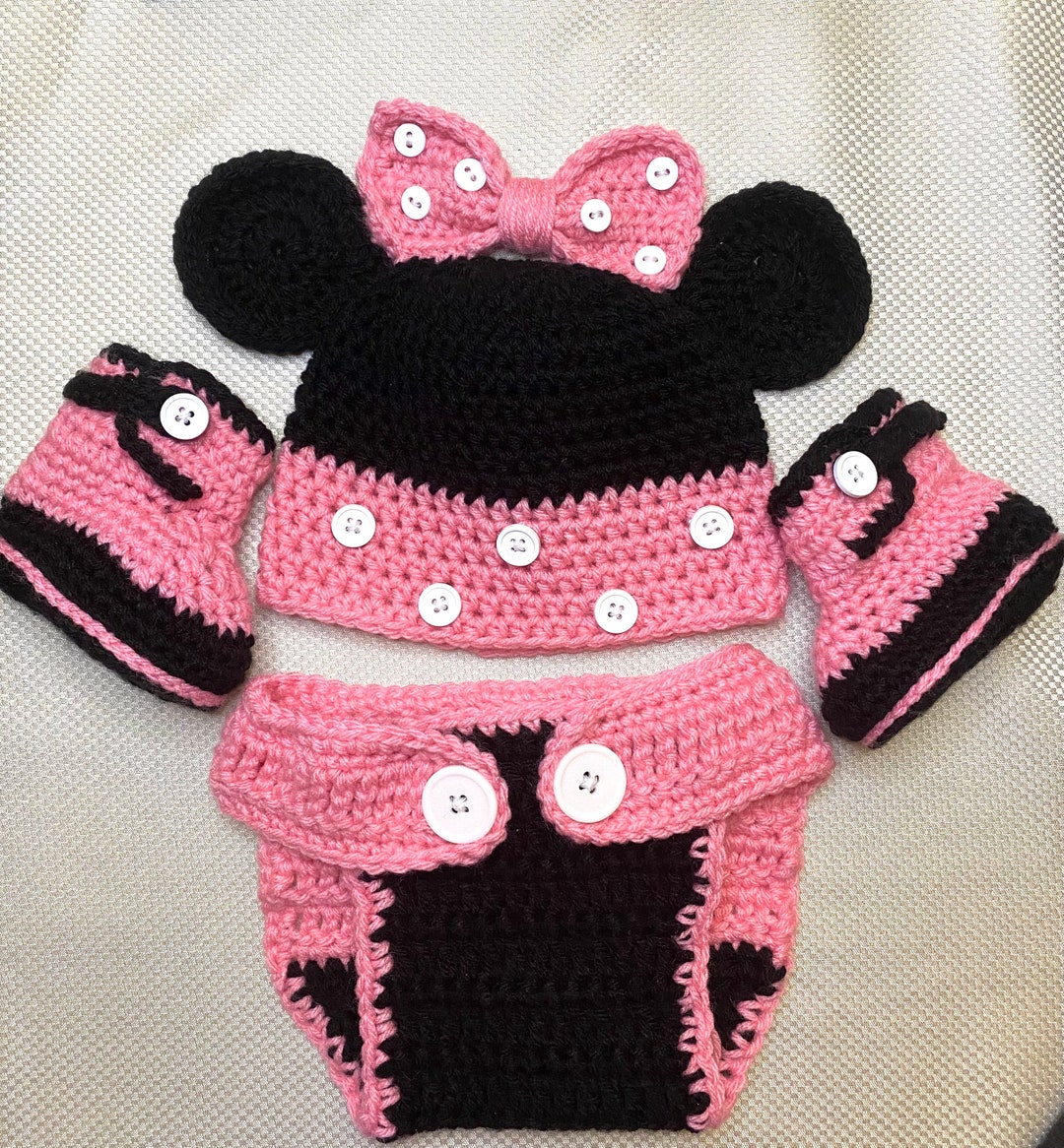 Minnie Mouse Newborn Infant Baby Photo Outfit Set - Etsy