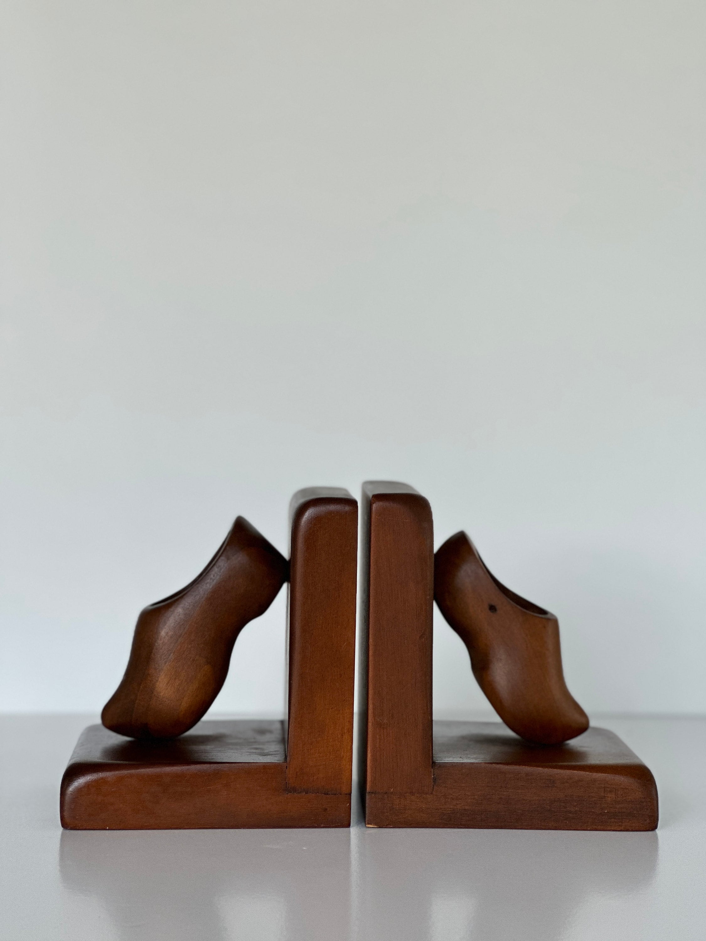 Vintage Wooden Clog Bookends Dutch Style Bookshelf Decor - Etsy