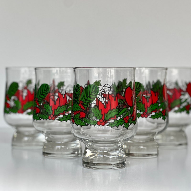 Christmas Glassware - Etsy