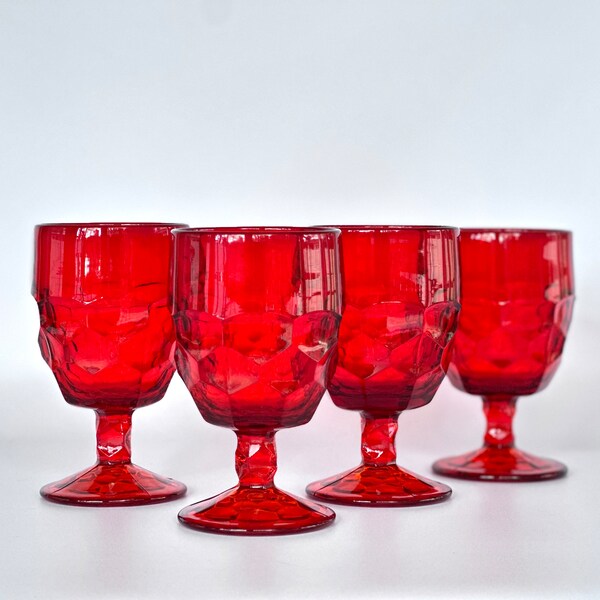 Viking Ruby Red Glassware - Etsy