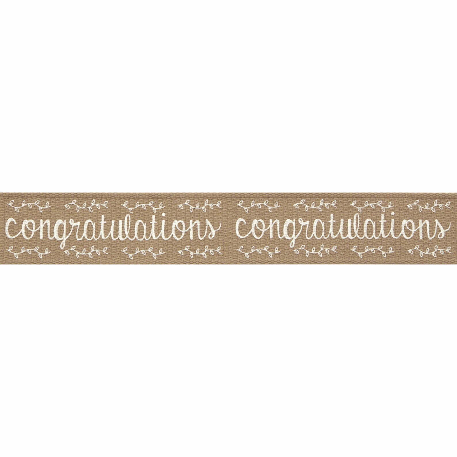 Natural Rustic Congratulations Print Ribbon 25mm Sold per | Etsy