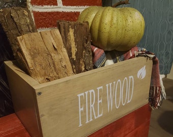 Wood Log Box - Etsy