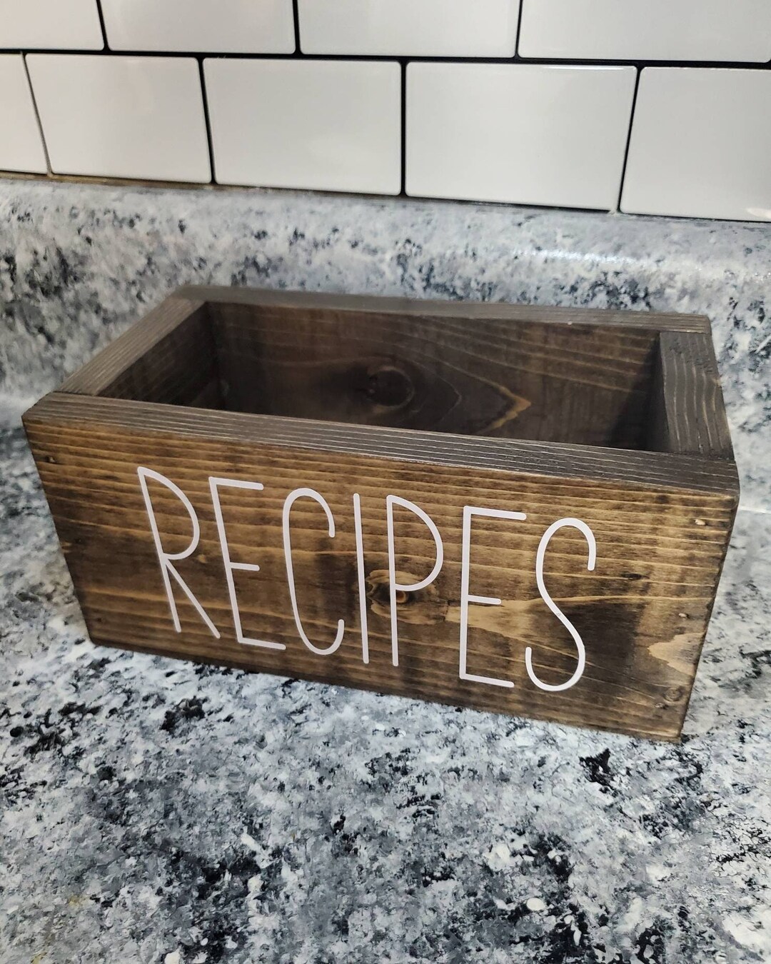 Recipe Box, Recipe Storage, Recipe Container, Kitchen Decor, Christmas ...