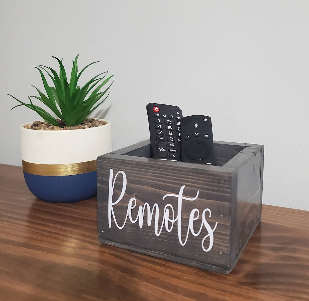 Remote Control Caddy, Remote Box, Remote Controller Box, Wooden Box ...