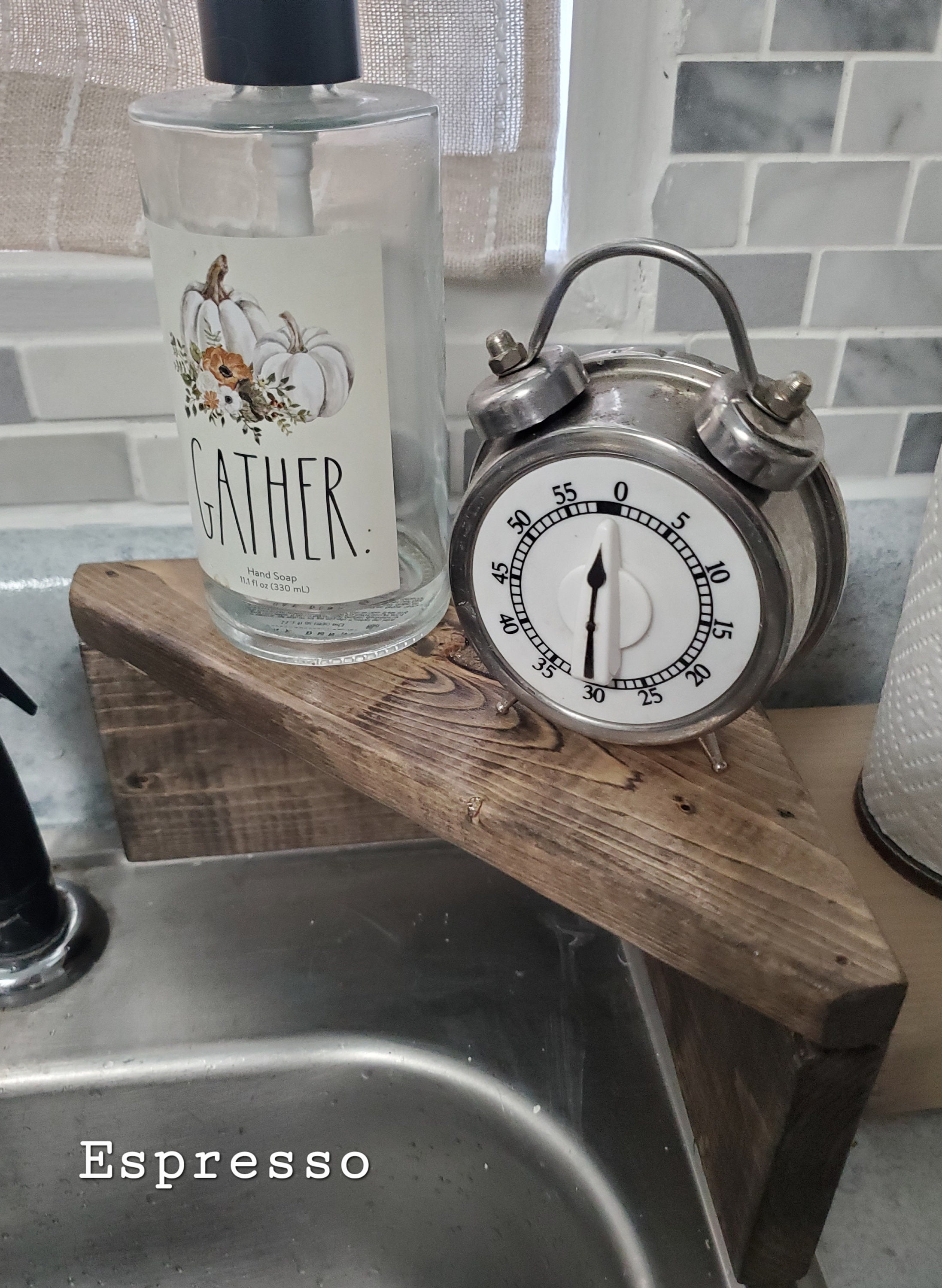 Wooden Corner Sink Riser: Boho Kitchen Decor - Etsy