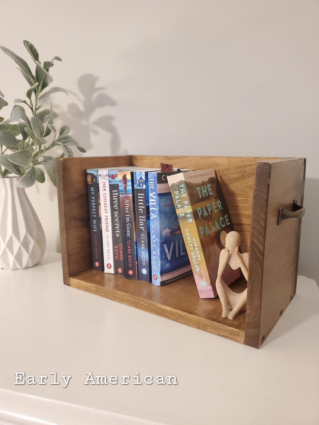 Wooden Bookshelf, Bookshelf Storage, Mid Century, Country Bookshelf ...
