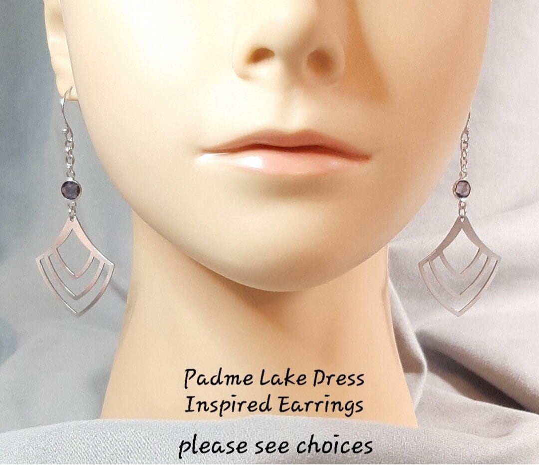 Padme Lake Dress Inspired Earrings/padme Earrings/padme Amidala/padme ...