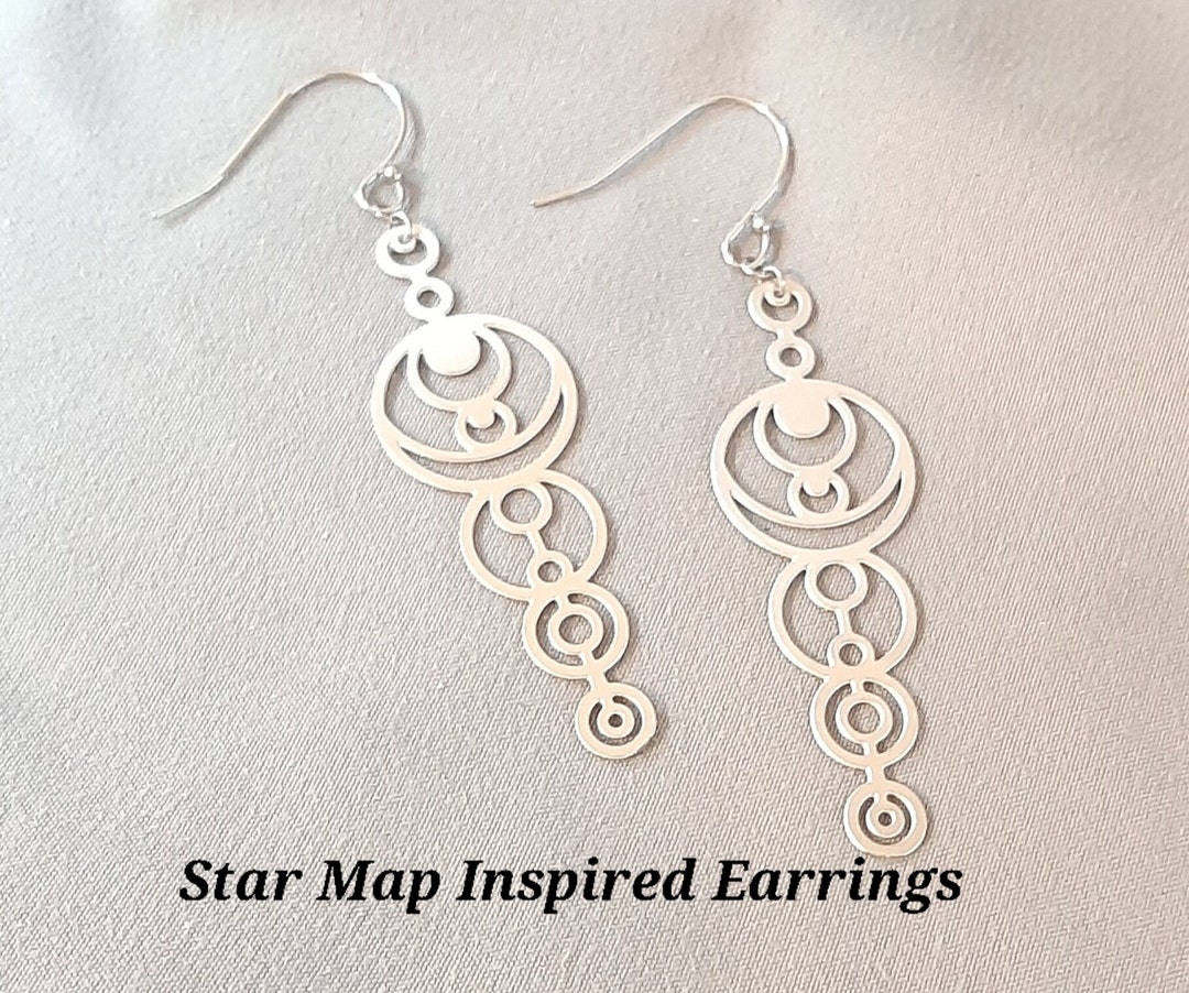 Ahsoka Inspired Earrings/star Map Earrings/ahsoka Series Inspired Earrings/ahsoka Cosplay/star ...