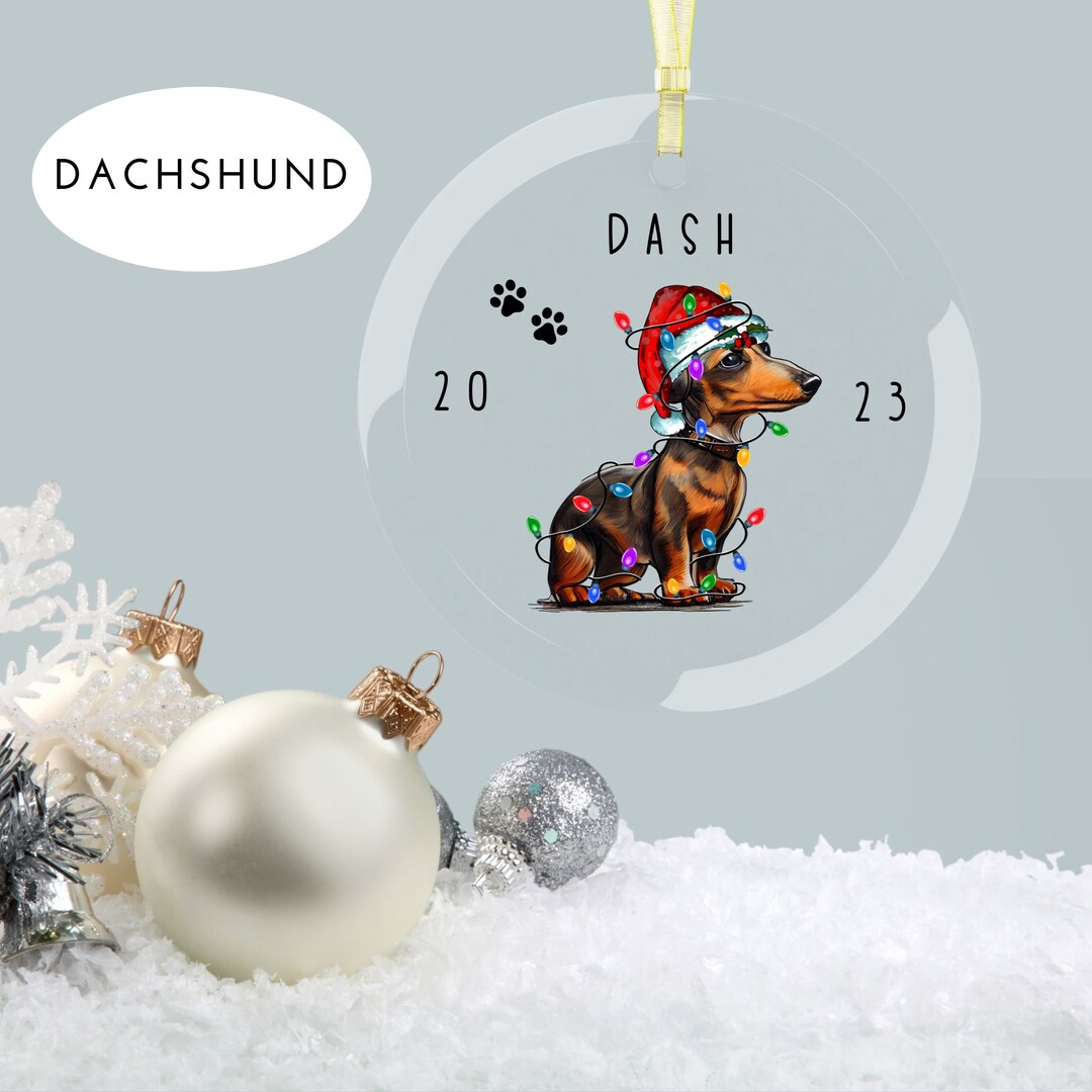 Personalized Dachshund Dog First Christmas Ornament, Weiner Dog Gifts ...