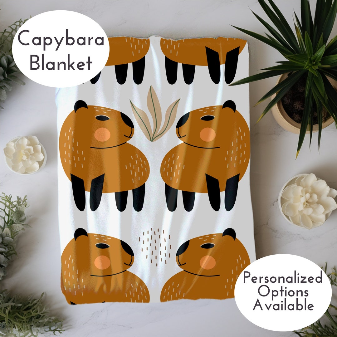 Capybara Blanket Capybara Christmas Gift Capybara Pattern - Etsy
