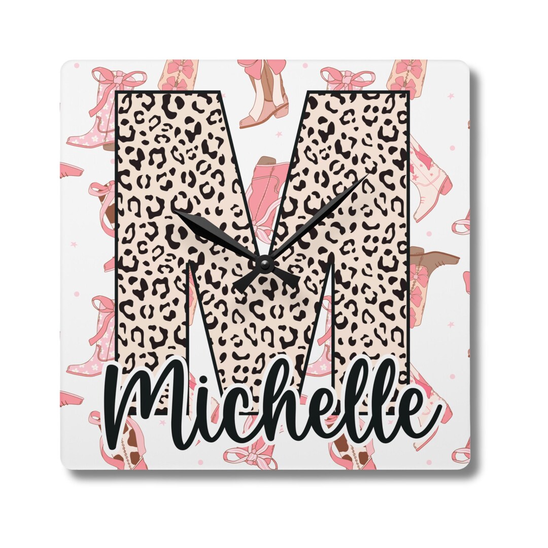 Leopard and Coquette Print, Western-themed Monogrammed Personalized ...