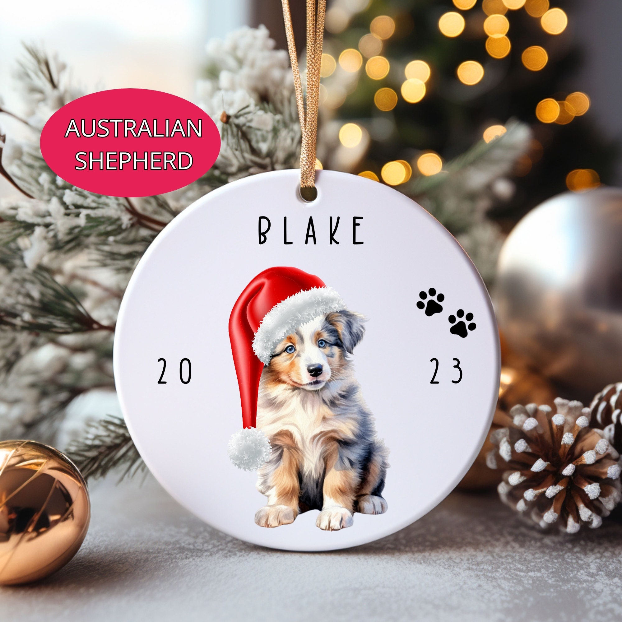 Puppy first christmas ornament store