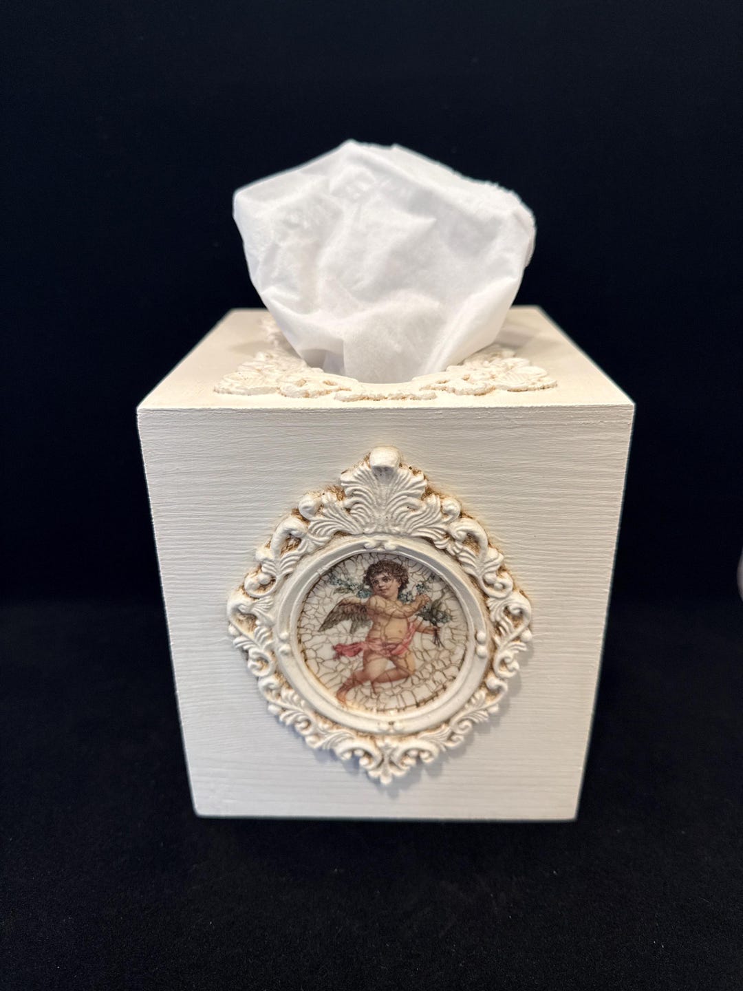 Decorative Angel Tissue Box - Antique Italian Styling - Elegant ...