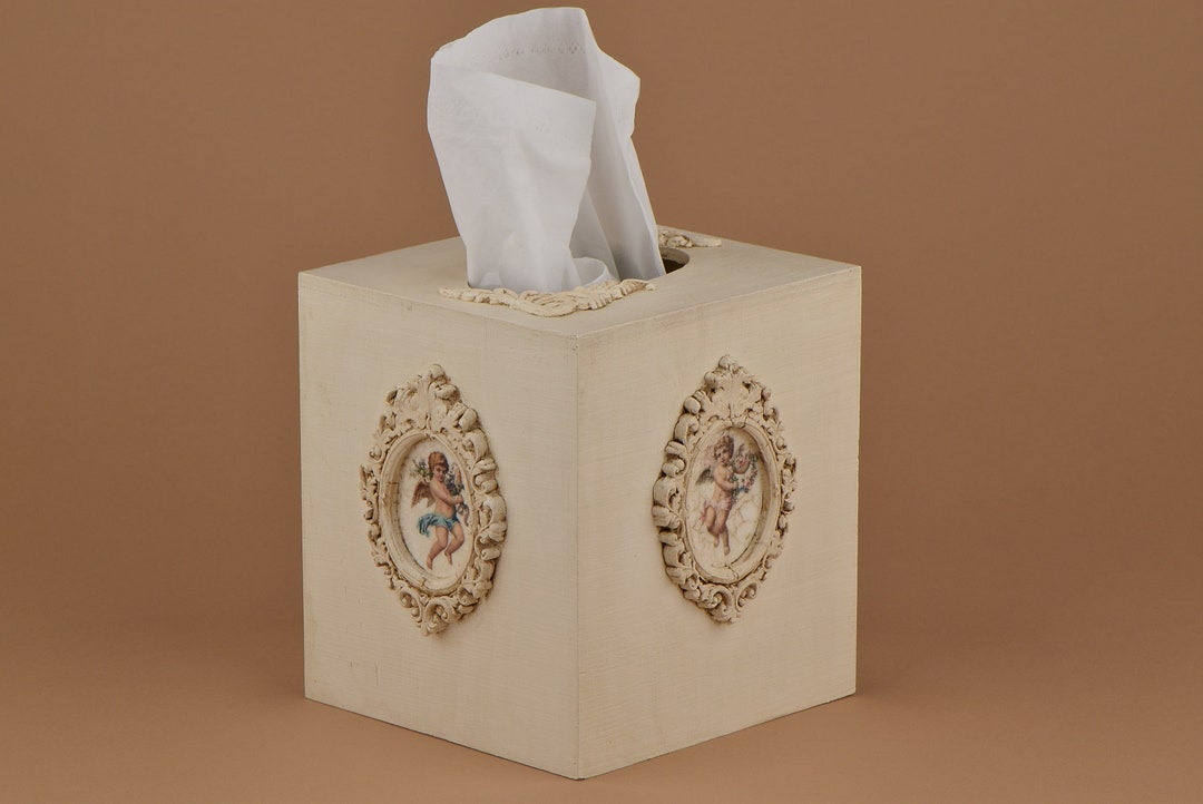 Decorative Cherub Tissue Box - Antique Italian Styling - Elegant ...