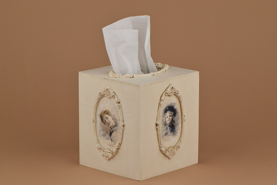 Decorative Portraits Tissue Box - Antique Italian Styling - Elegant ...