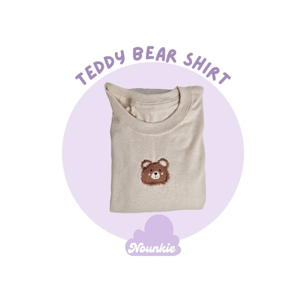 Embroidered Teddy Bear Shirt - Etsy