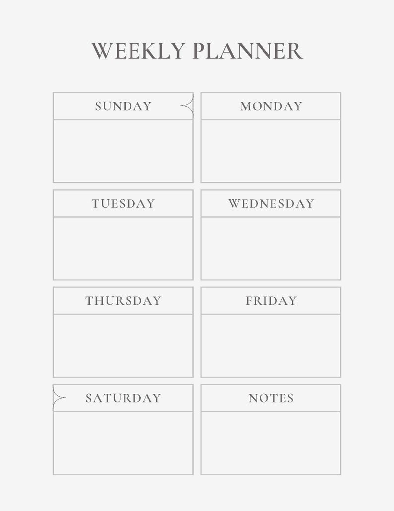 Grey Minimalist Daily Weekly Monthly Planner (free Notes Page Included ...