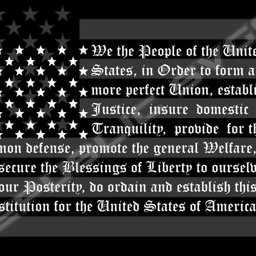 Flag Preamble to the US Constitution SVG - Etsy