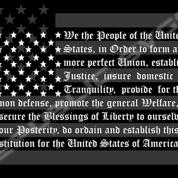The Us Constitution Preamble Svg - Etsy