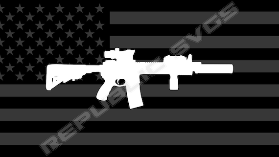Rifle Suppressed SVG | Etsy