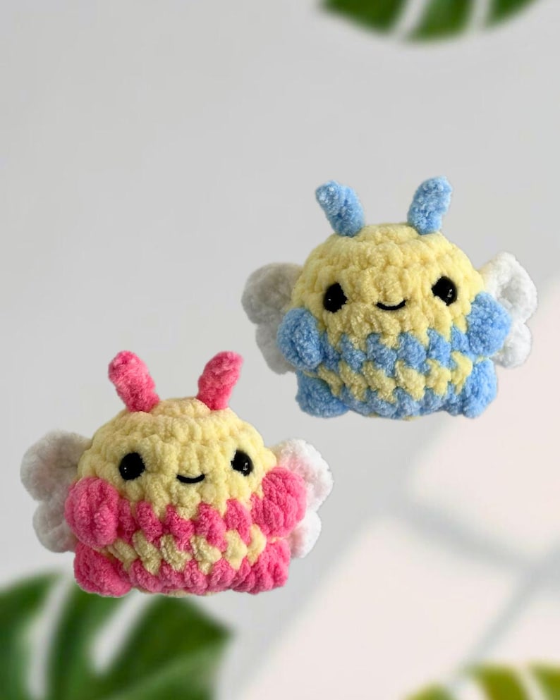 Mini Bee Crochet Pattern, No Sew Crochet Pattern, Bumble Bee, Chubby ...