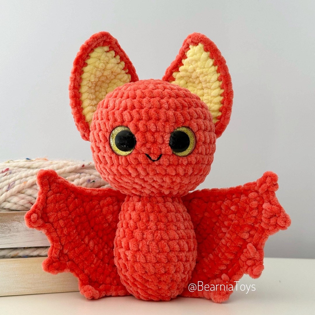 Crochet PATTERN: Crochet Bat Toy, Amigurumi Bat, Bat Crochet Tutorial ...