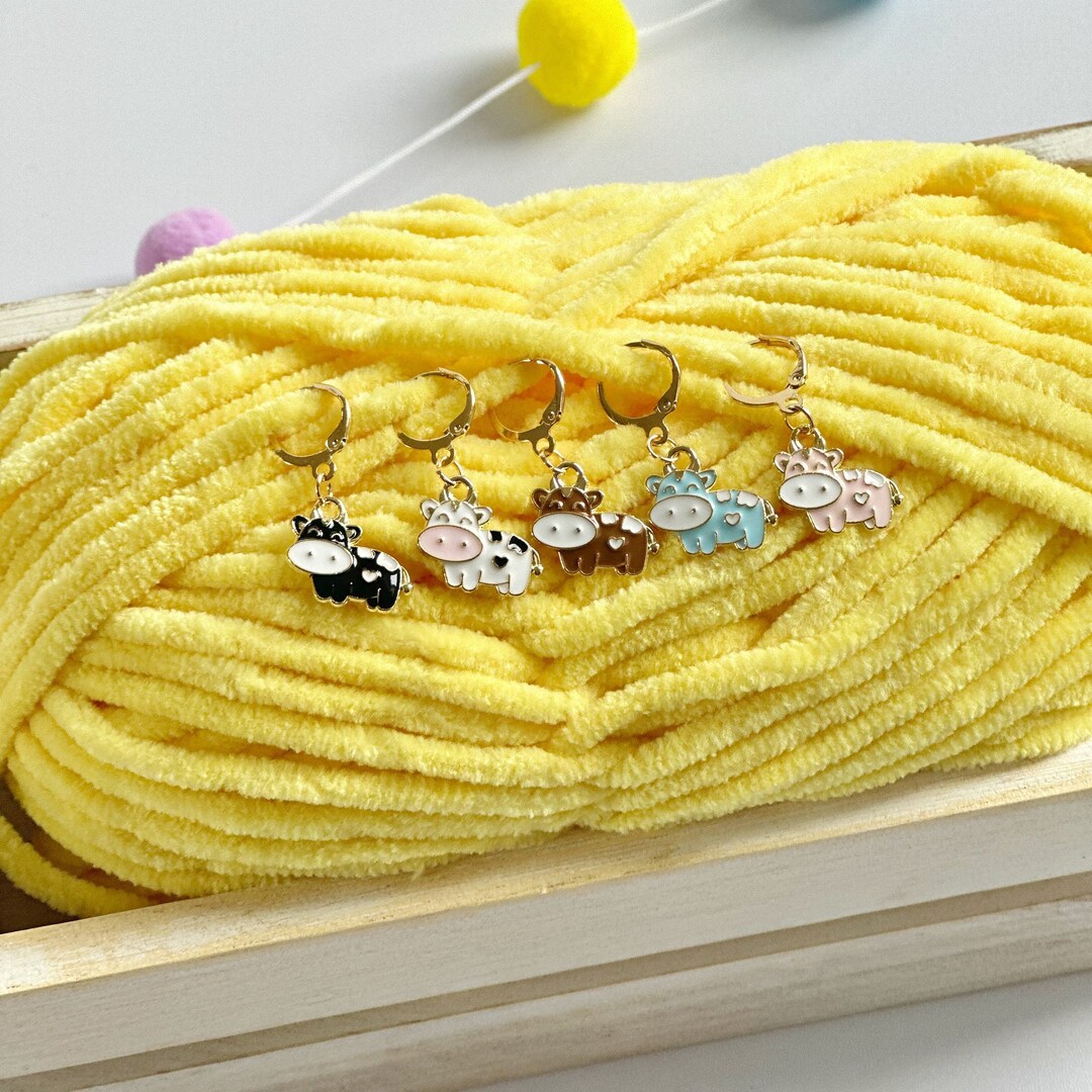 Cow Stitch Markers 5pcs Cute Stitch Markers for Crochet and Knitting ...