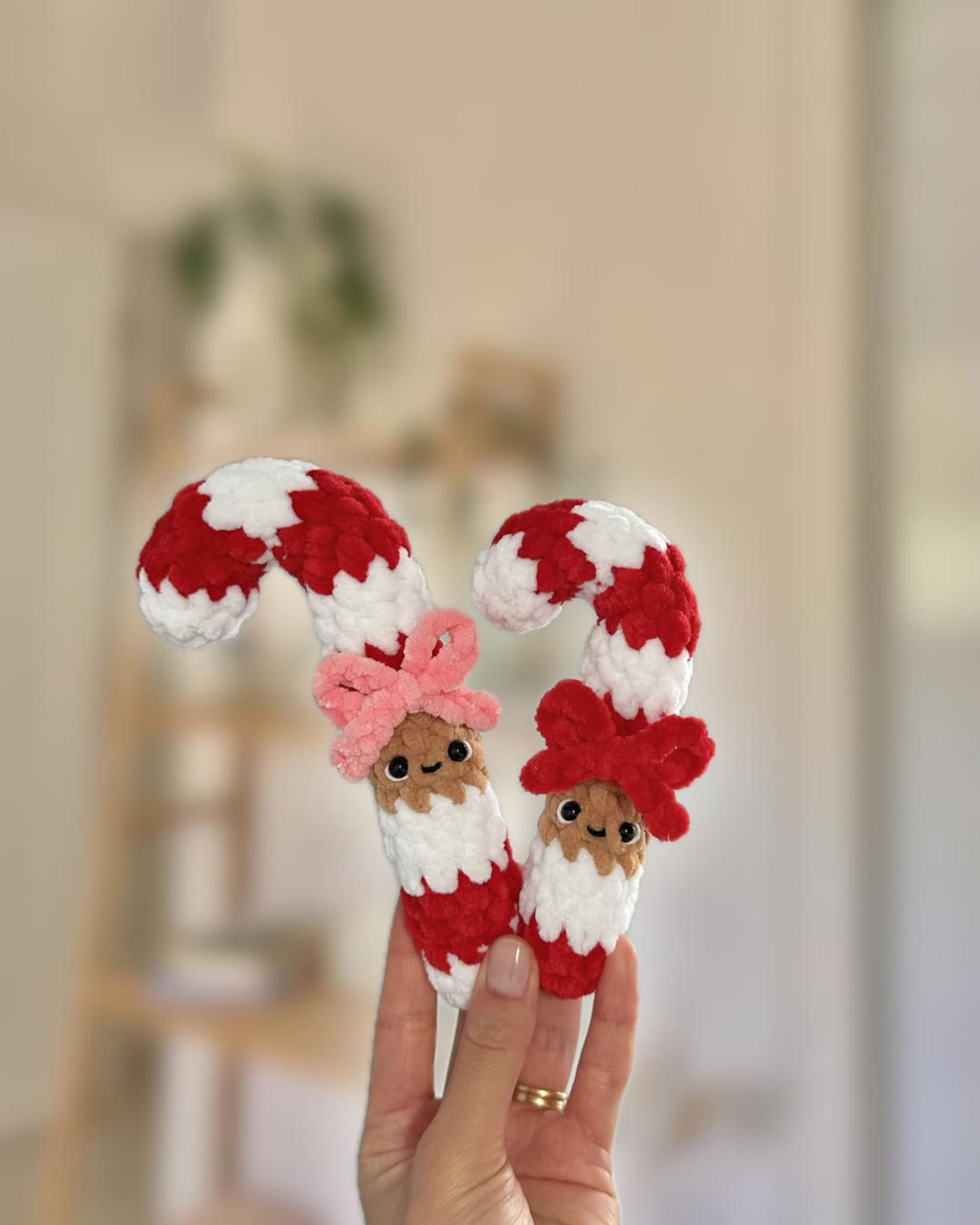 Crochet Candy Cane Pattern, Christmas Crochet Ornament, Amigurumi ...