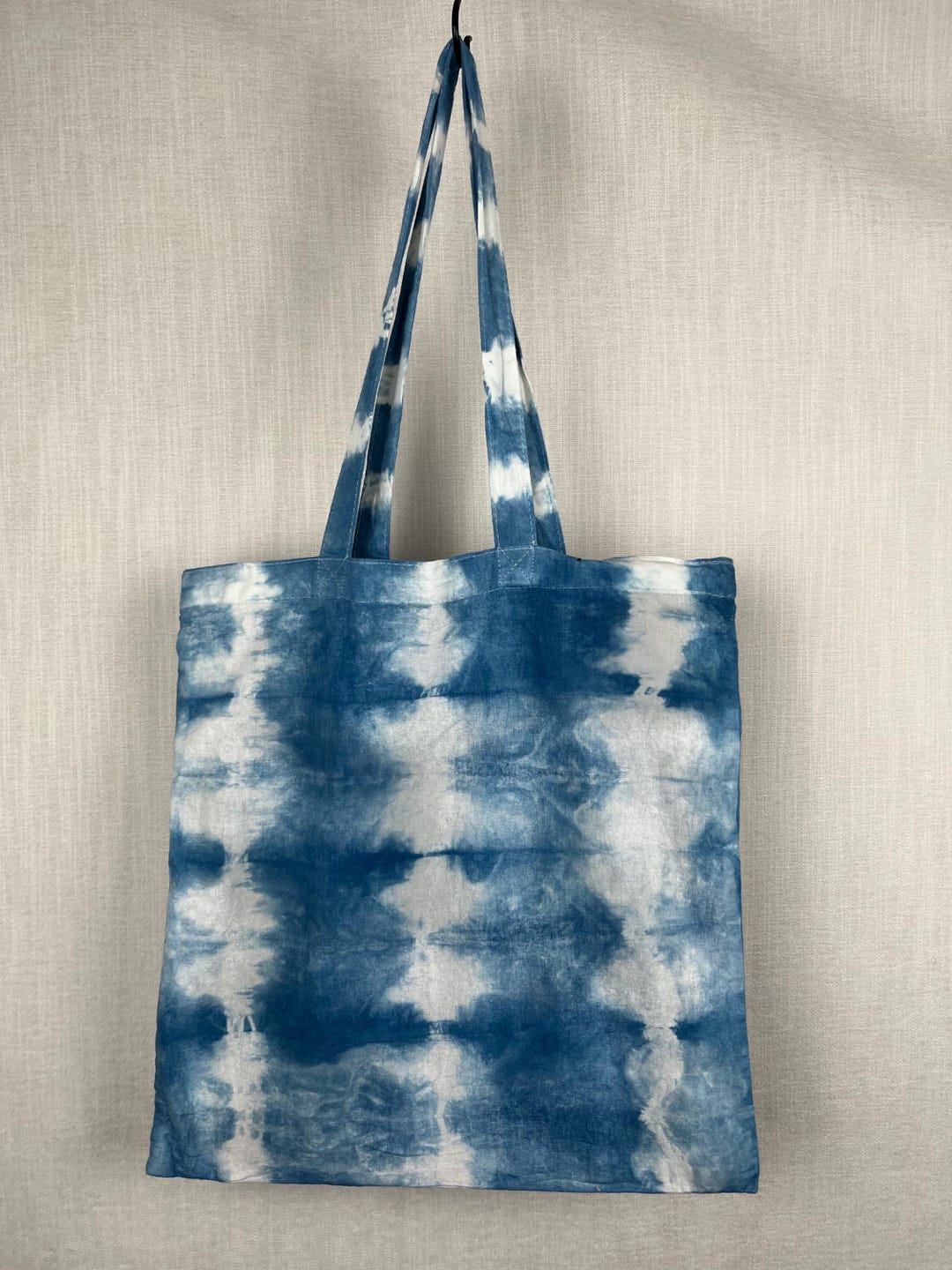 Natural Dye Indigo Blue Shibori Pattern Tote Shopping Bag/foldable ...