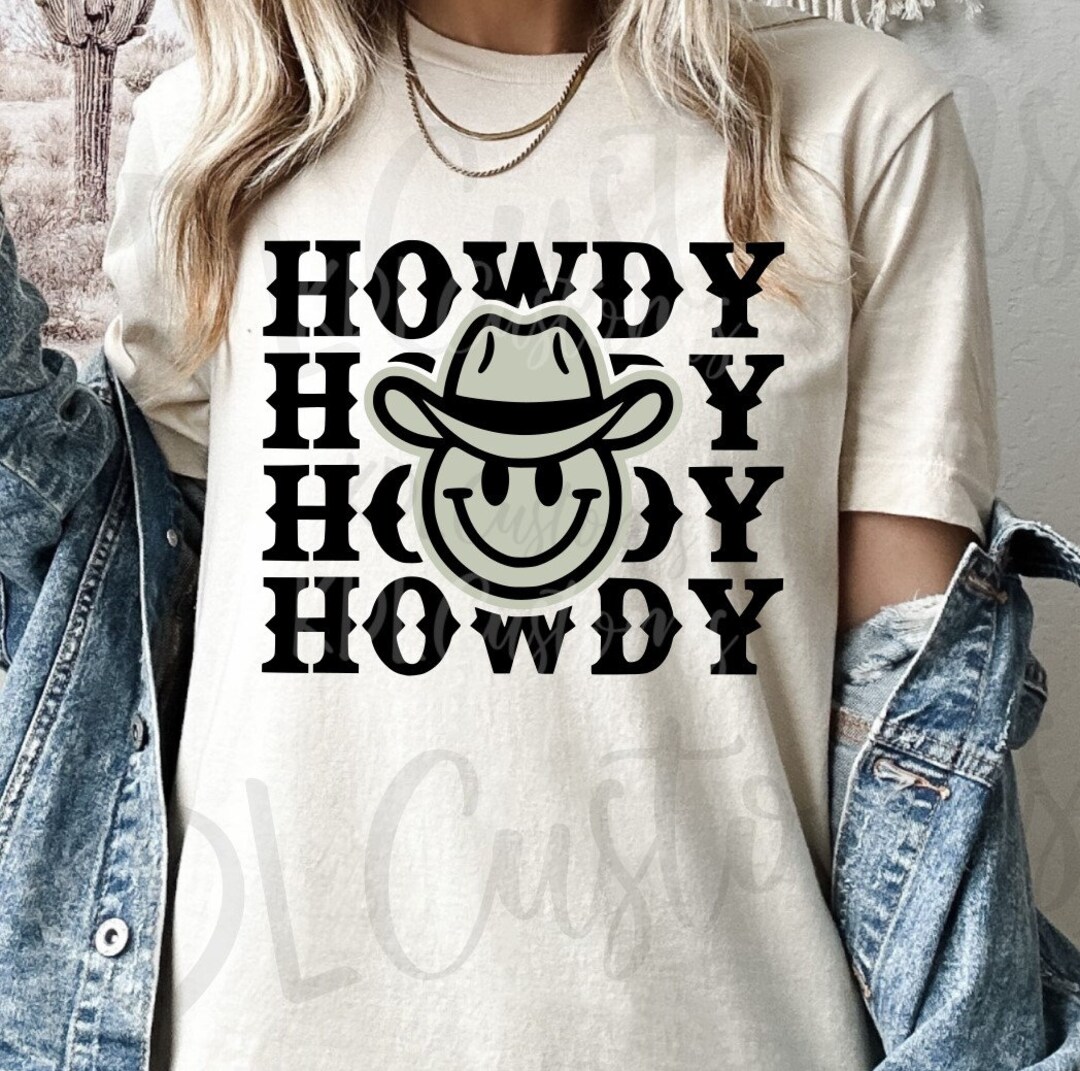 Howdy SVG // Smiley Face SVG // Howdy Smiley Face SVG - Etsy